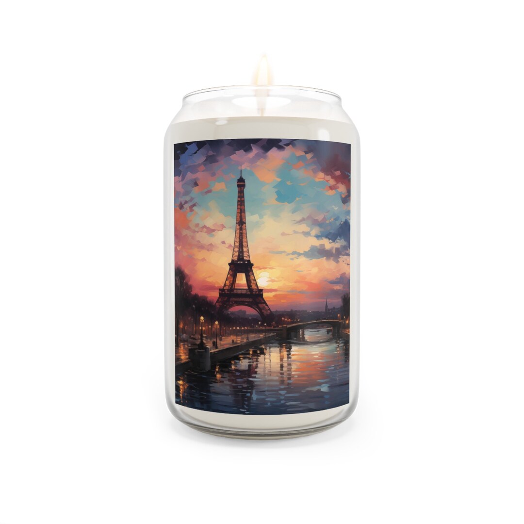 Paris Large Candle, Eiffel Tower Seine River Candle, Scented Non-toxic ...