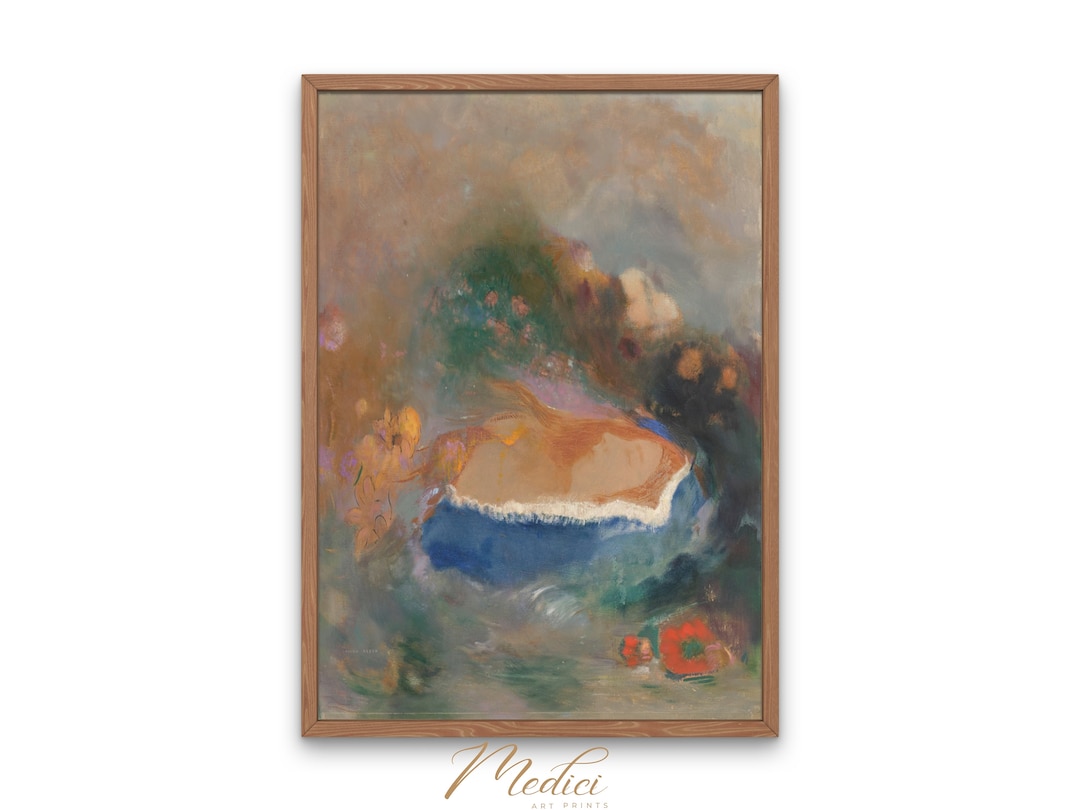 Ophelia With a Blue Wimple in the Water, Odilon Redon, 1900 - 1905 ...