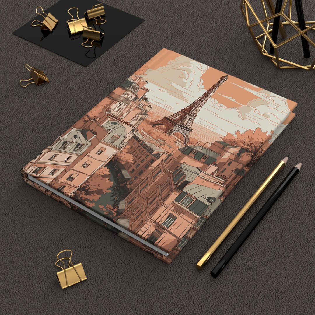 Paris Journal, Eiffel Tower Travel Journal, Soft Pink Colors Hardcover ...
