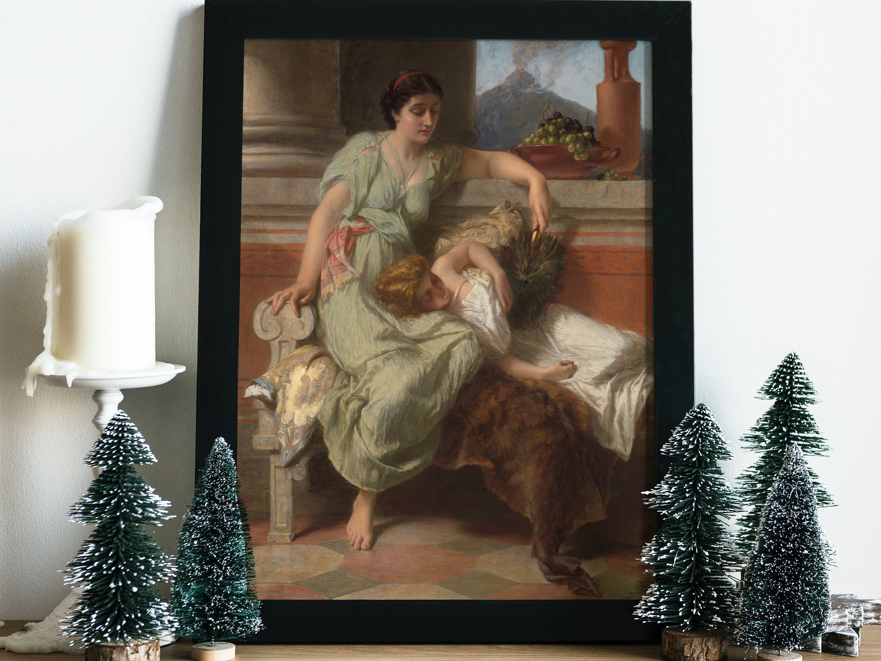 Pompeii A.D. 79 Painting by Alfred Elmore: Vintage Wall Art (instant ...