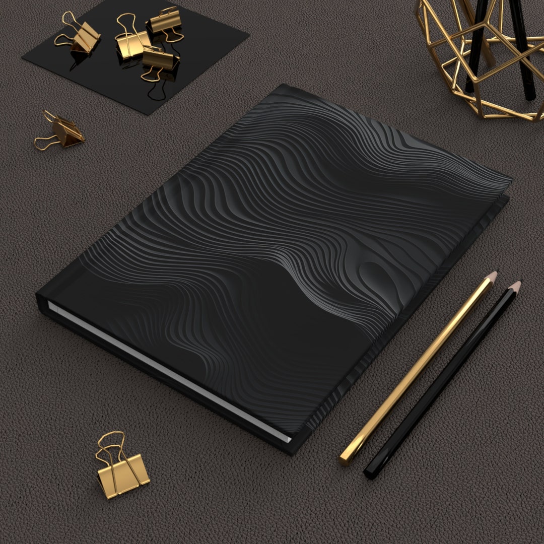 Black Topography Journal | Dark Stealthy Journal | Lined Hardcover ...