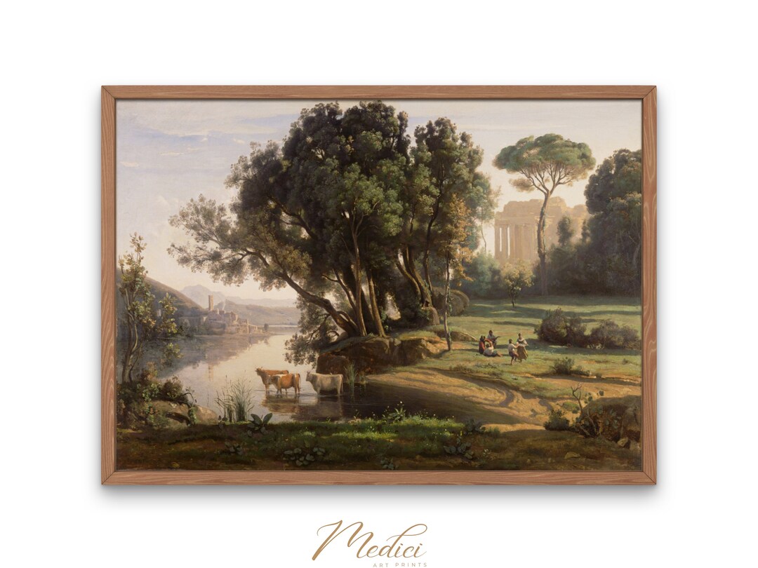 Italian Landscape, Jean-baptiste-camille Corot, 1835 | Printable ...