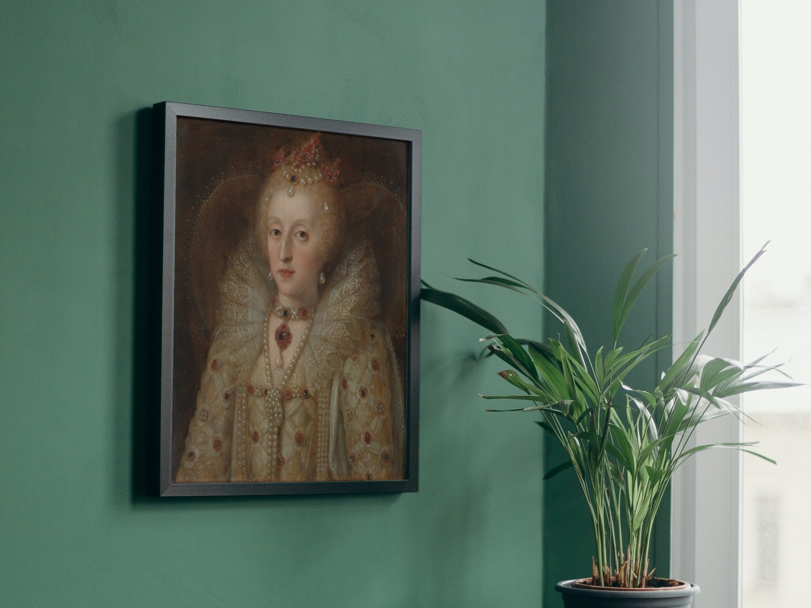 Portrait of Elizabeth I, Queen of England, 1550 1599 Printable Vintage ...