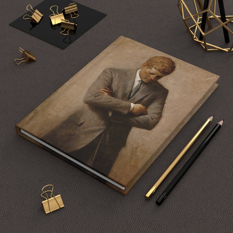 John F Kennedy Journal President of USA Portrait Hardcover Lined JFK ...