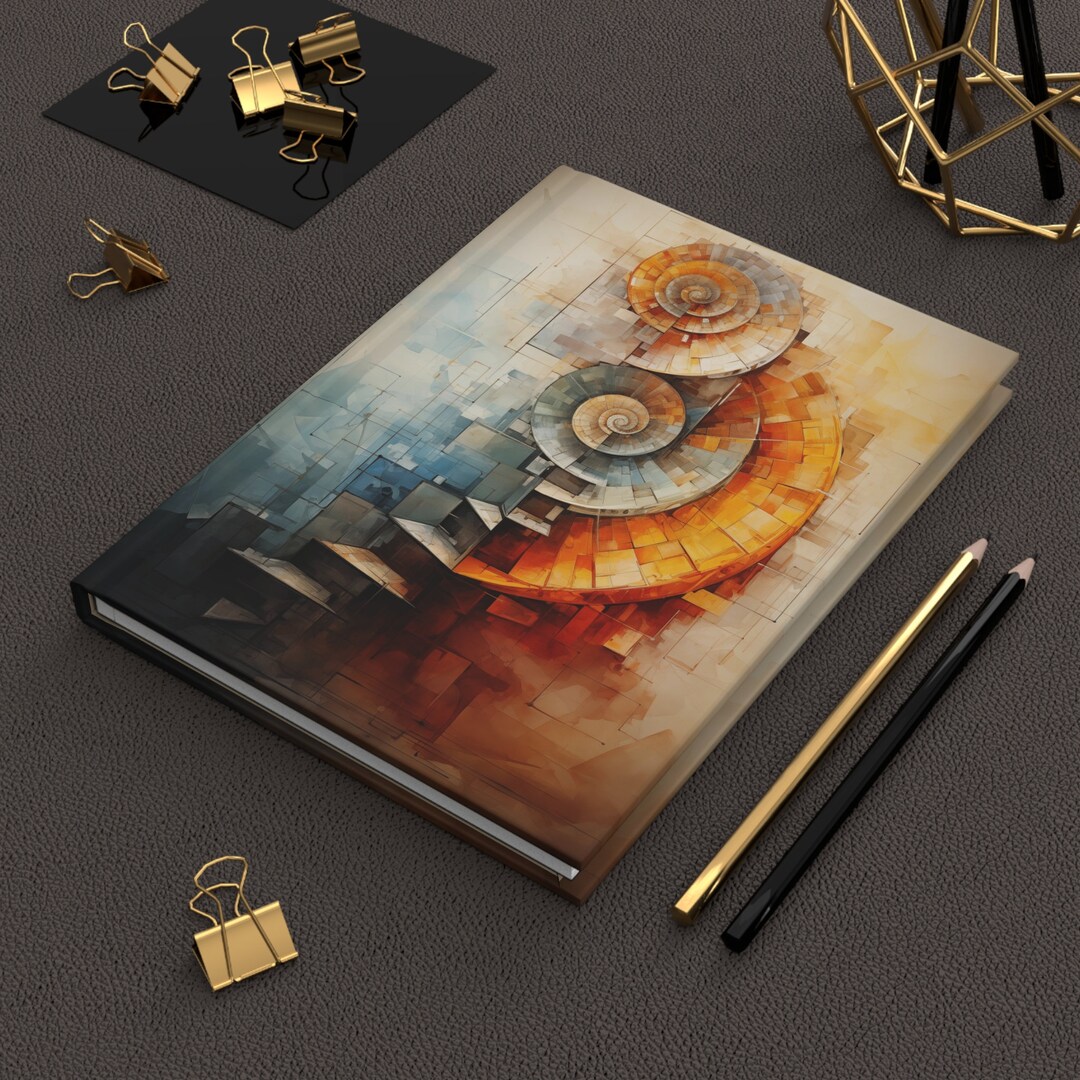 Golden Ratio Journal | Fibonacci Spiral Hardcover Notebook | Leonardo ...