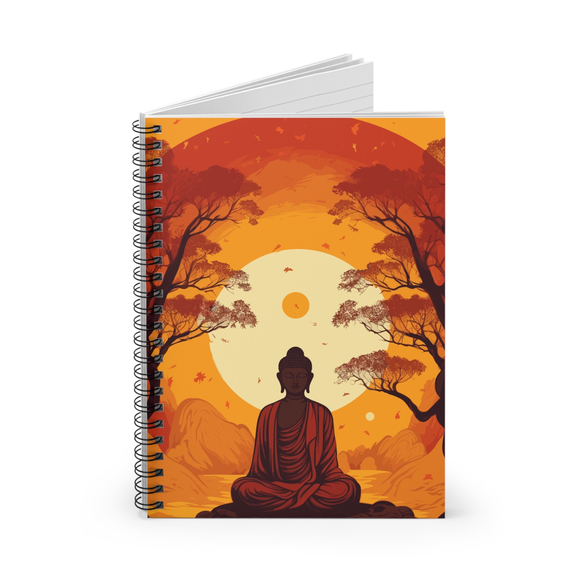 Sitting Buddha Spiral Notebook, Ruled Line Paper, Spiritual Buddhist ...
