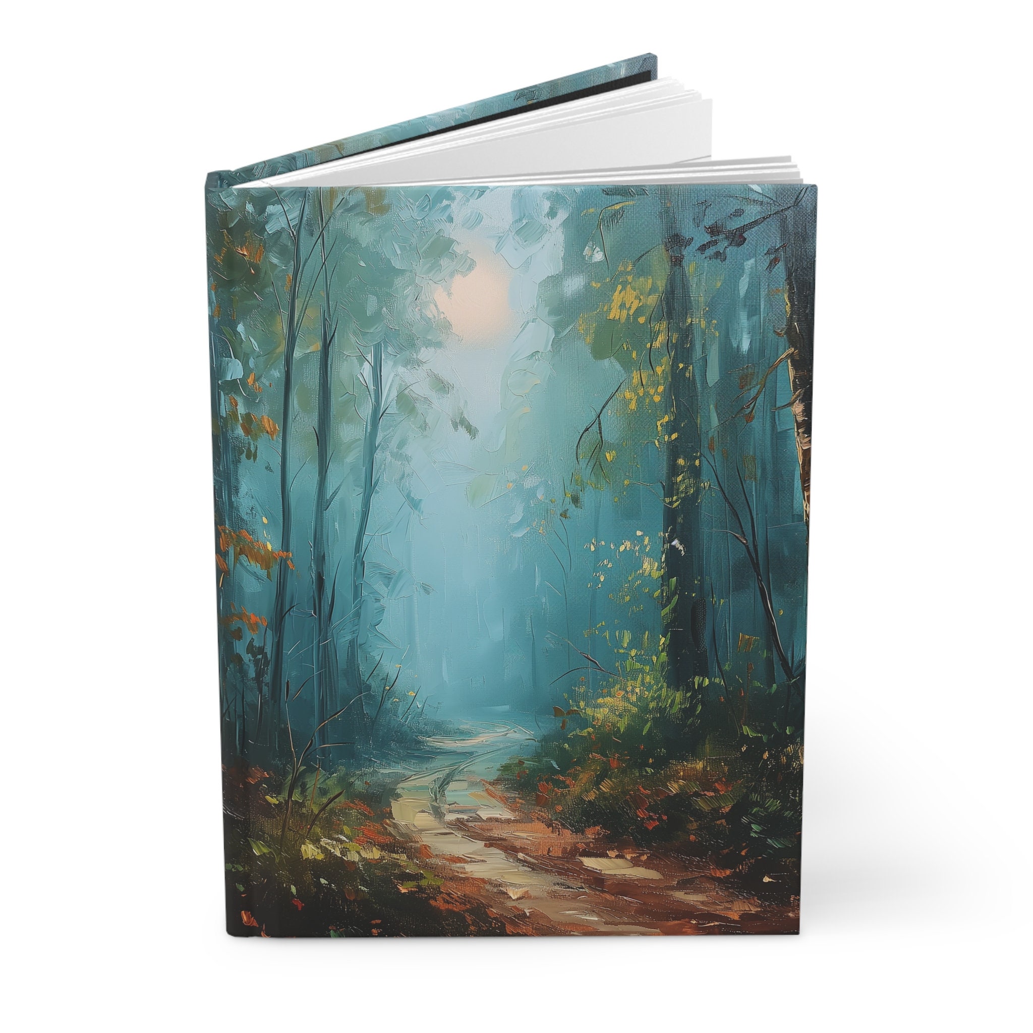 Misty Forest Journal: Ethereal Moonlight Oil Painting Notebook - Etsy
