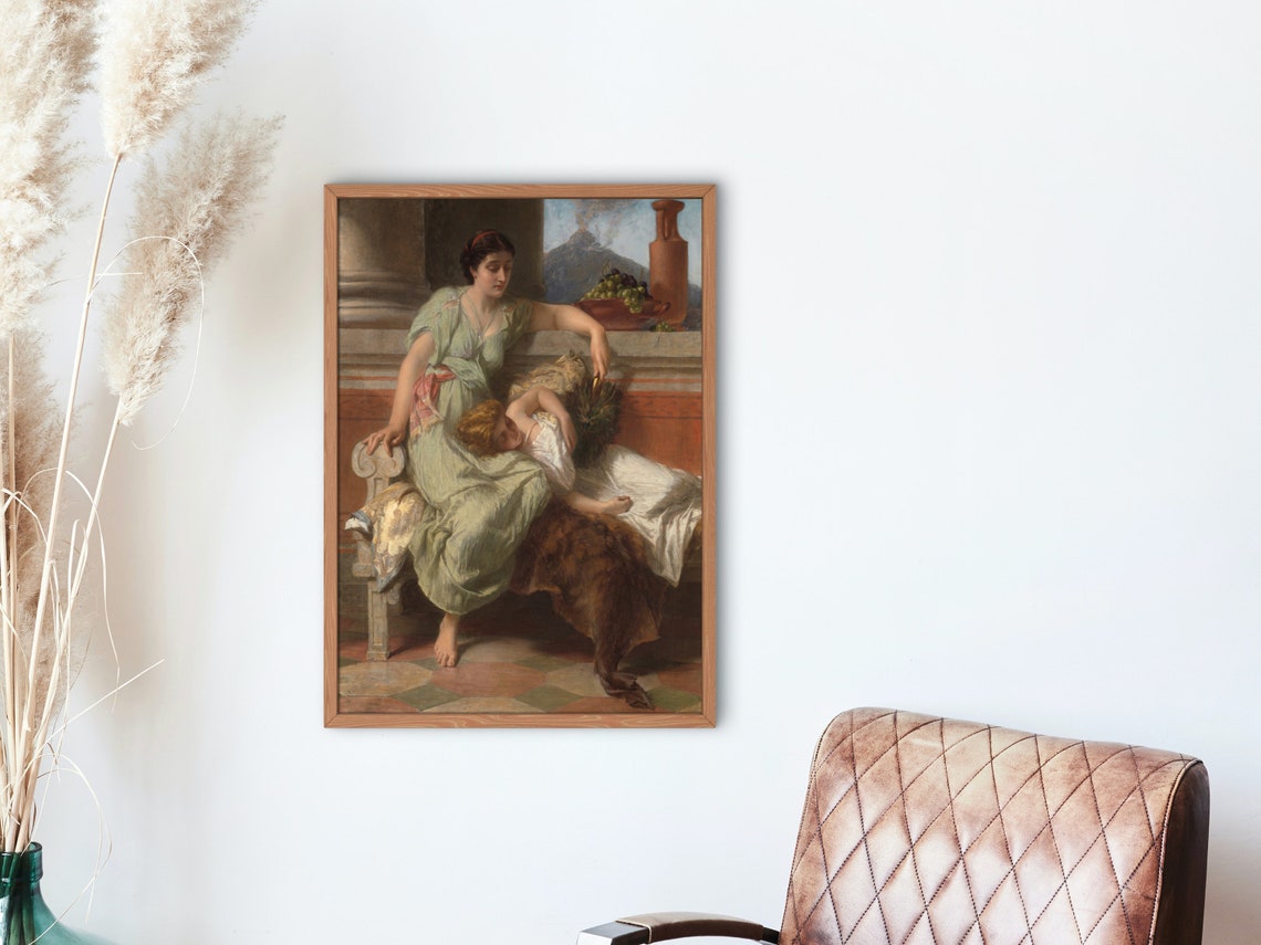 Pompeii A.D. 79 Painting by Alfred Elmore: Vintage Wall Art (instant ...