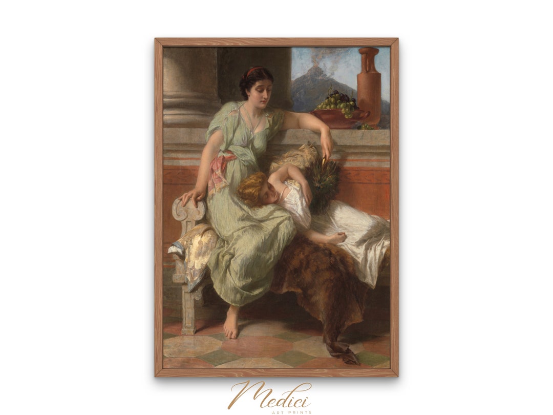 Pompeii A.D. 79 Painting by Alfred Elmore: Vintage Wall Art (instant ...