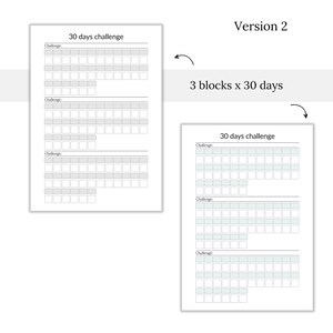 30 Day Challenge, Habit Forming, Habit Tracker Template, Goal Planner ...