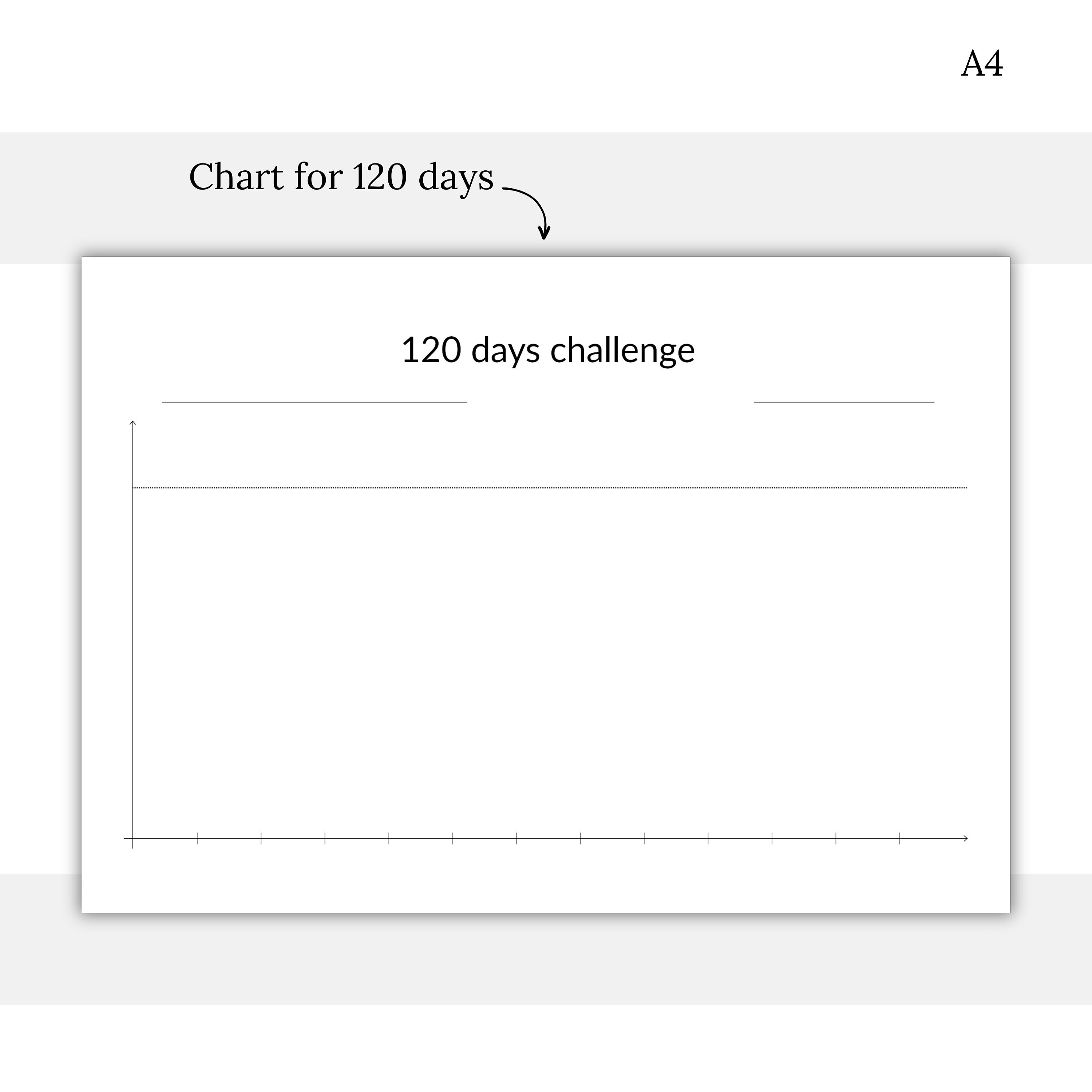 120 Day Challenge Tracker Printables, Goal Planner (PDF) - Etsy