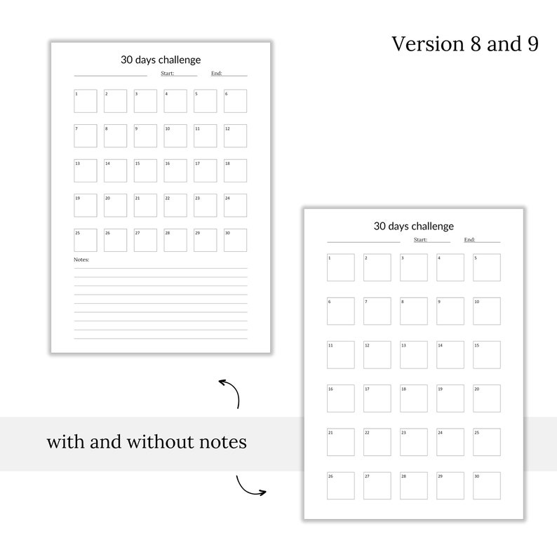 30 Day Challenge, Habit Forming, Habit Tracker Template, Goal Planner ...