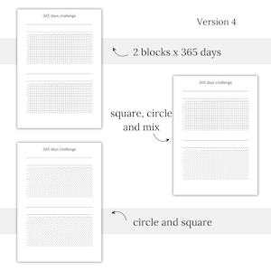 365 Days Challenge Tracker Printables, Habit Tracker, Habit Tracker ...
