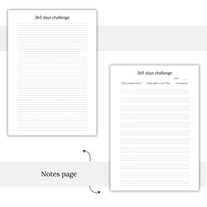 365 Days Challenge Tracker Printables, Habit Tracker, Habit Tracker ...