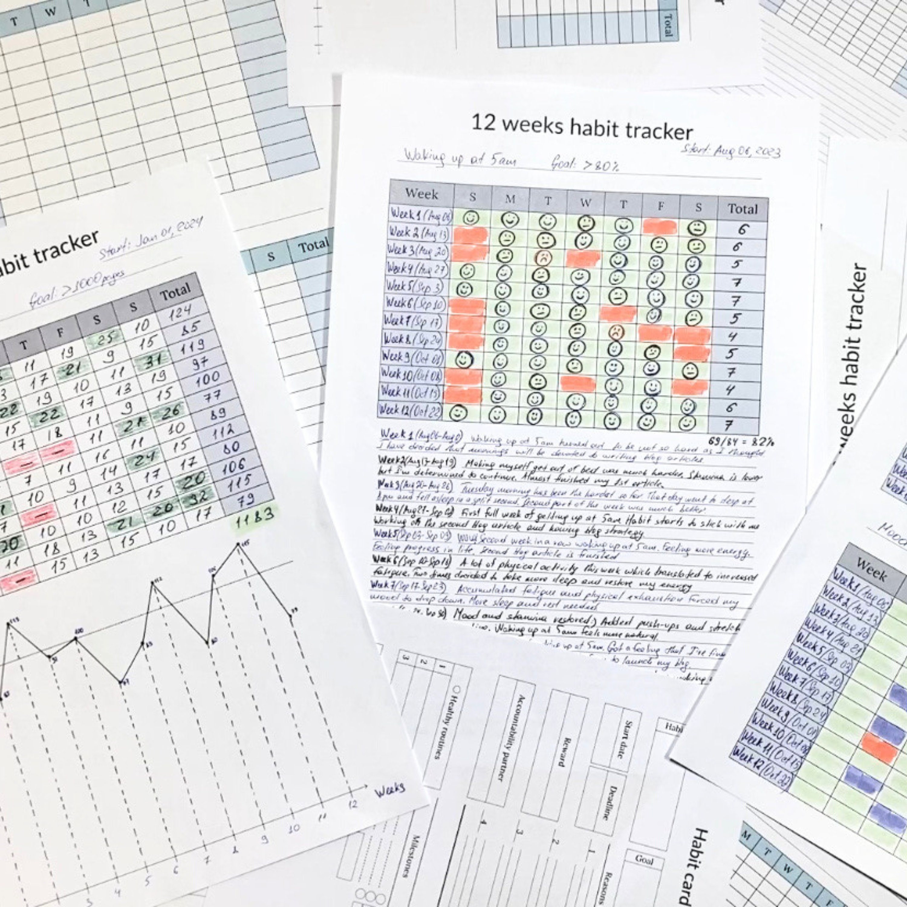 12 Week Habit Tracker, Habit Tracker Printable, Habit Tracker Template ...