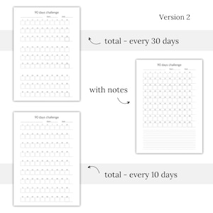 90 Days Challenge Tracker Printables, Habit Tracker, Habit Tracker ...