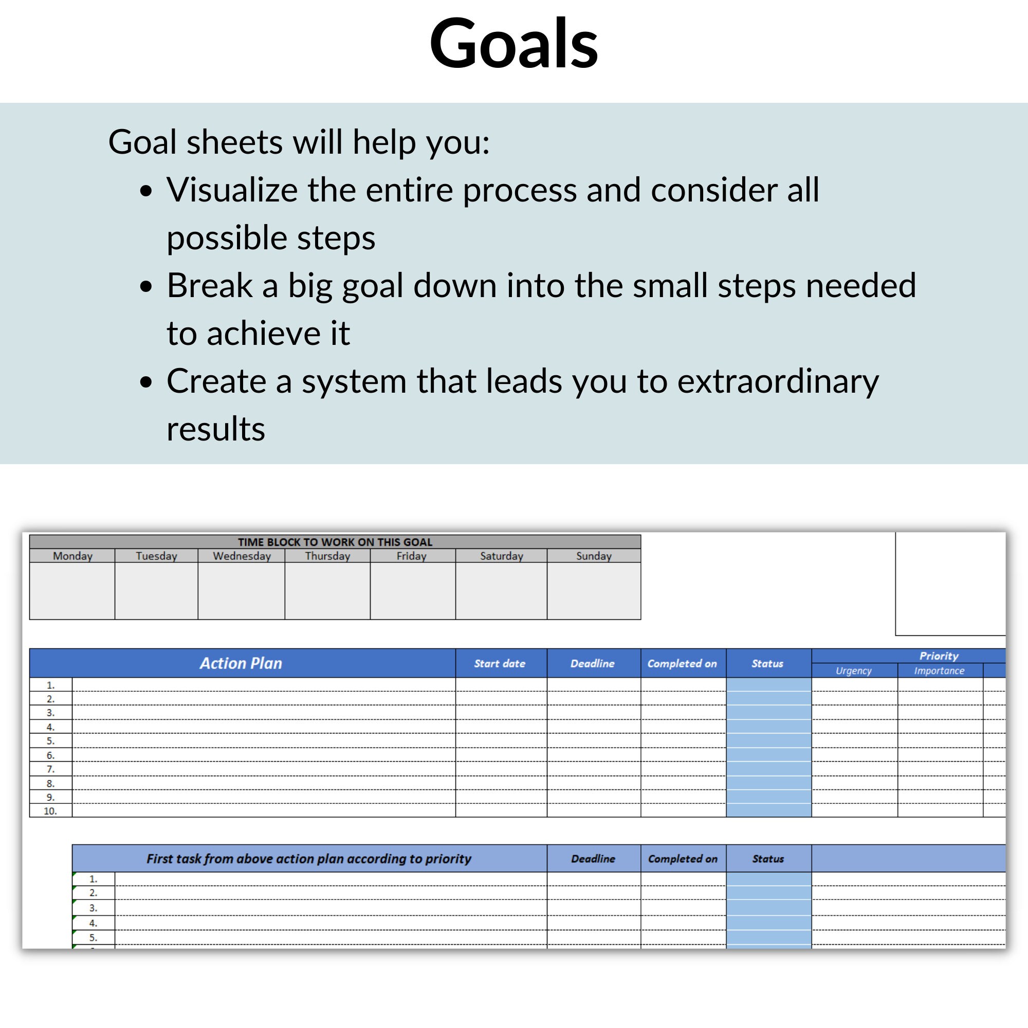 Goal Planner Goal Setting and Planning Tool to Help You Set, Monitor ...