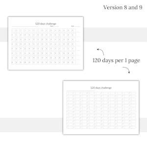 120 Day Challenge Tracker Printables, Goal Planner (PDF) - Etsy