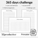 365 Days Challenge Tracker Printables, Habit Tracker, Habit Tracker ...