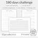 180 Days Challenge Tracker Printables, Habit Tracker, Habit Tracker ...