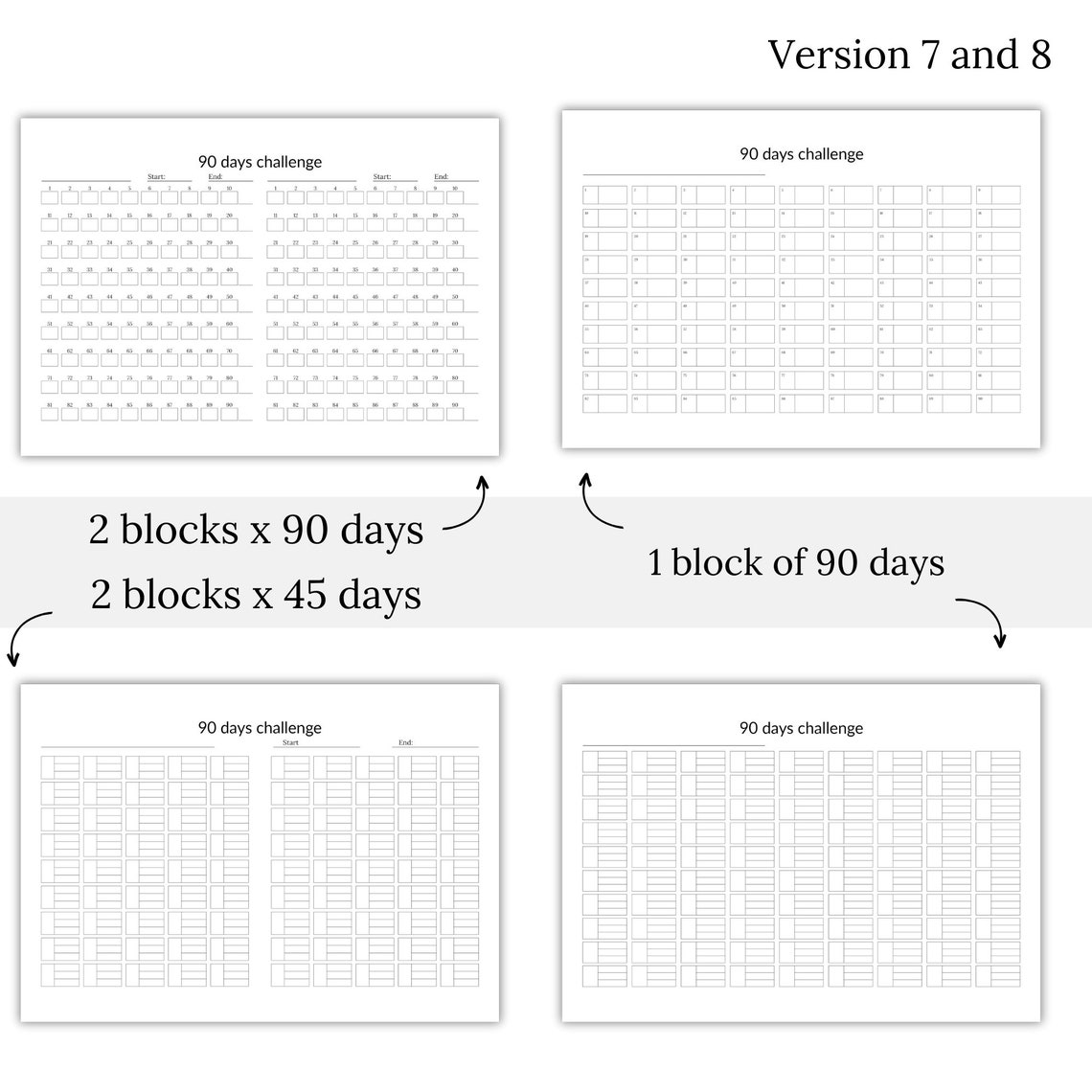 90 Days Challenge Tracker Printables, Habit Tracker, Habit Tracker ...