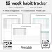 12 Week Habit Tracker, Habit Tracker Printable, Habit Tracker Template ...