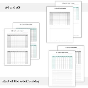 12 Week Habit Tracker, Habit Tracker Printable, Habit Tracker Template ...