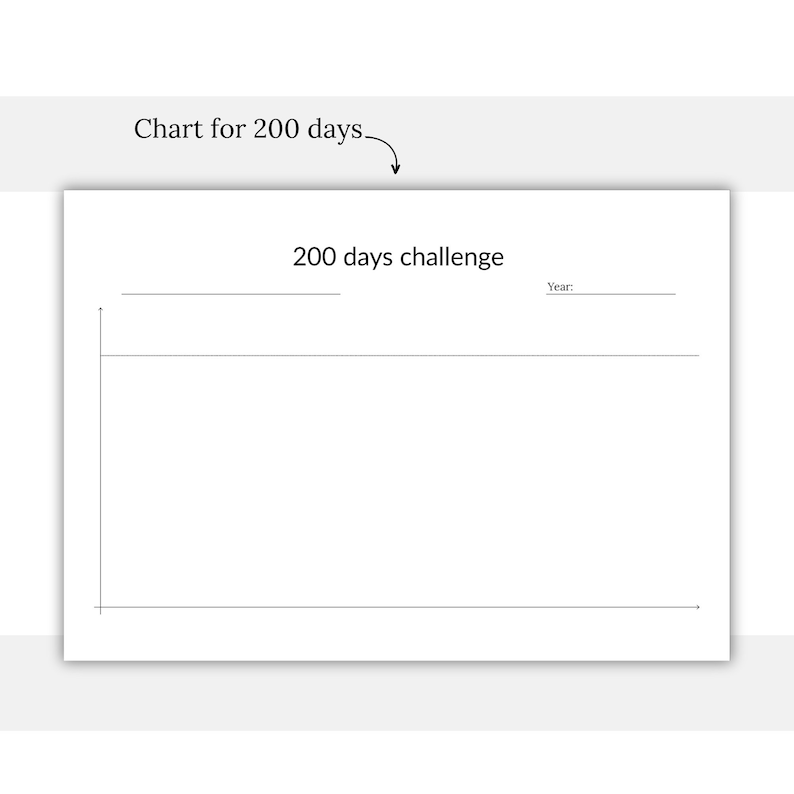 200 Days Challenge Tracker Printables, Habit Tracker, Habit Tracker ...