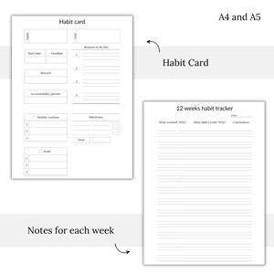 12 Week Habit Tracker, Habit Tracker Printable, Habit Tracker Template ...