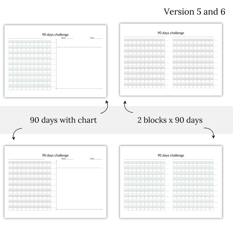 90 Days Challenge Tracker Printables, Habit Tracker, Habit Tracker ...