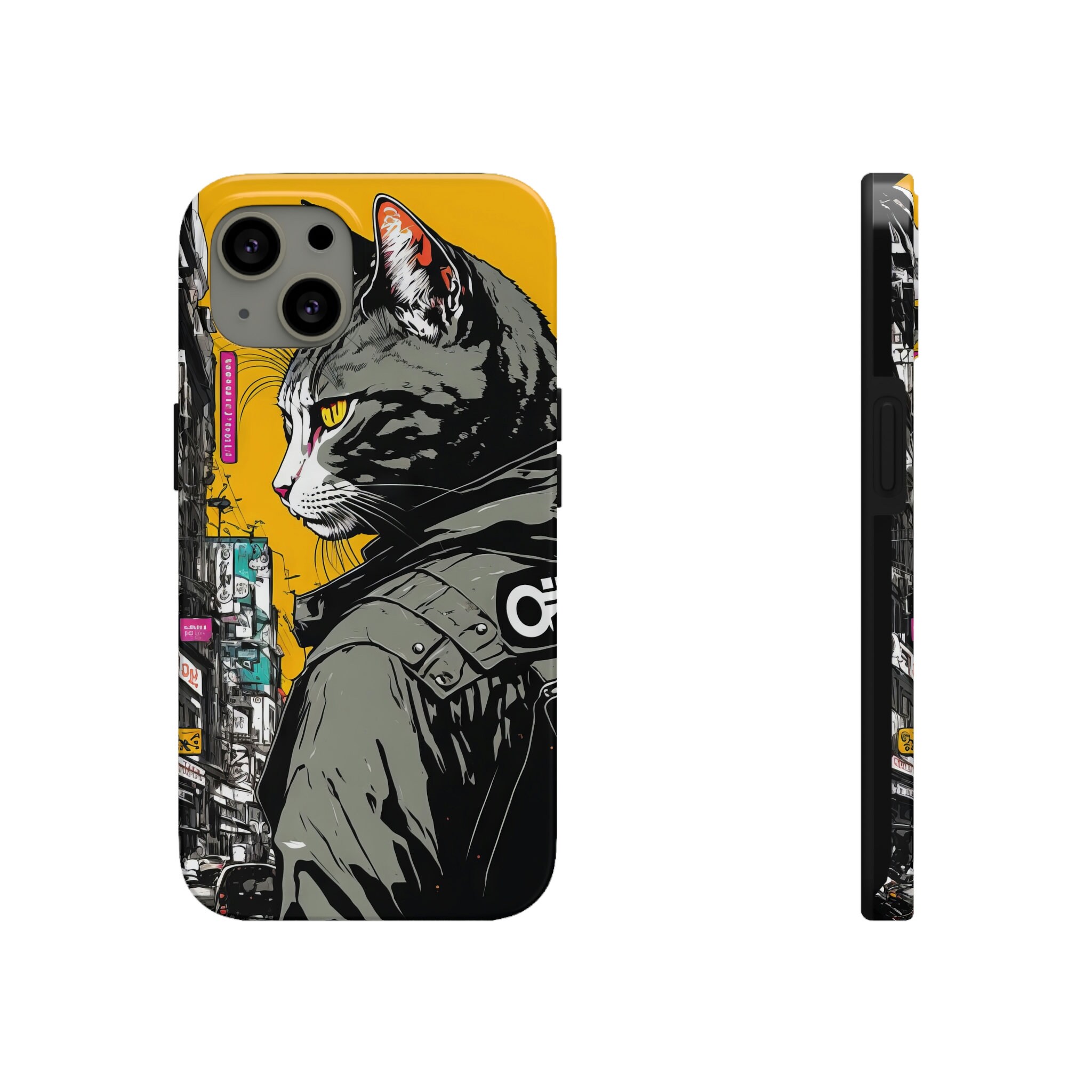 Cyberpunk Sci-fi Anime Japan Tokyo Cat Kenji iPhone 11 12 13 14 Pro Max ...