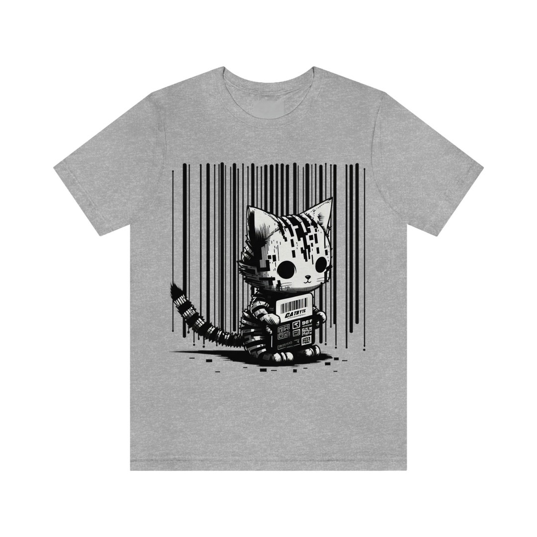 Cyberpunk Sci-fi Gamer Girl VR Cats - Barcode Cat - Unisex T-shirt - Etsy