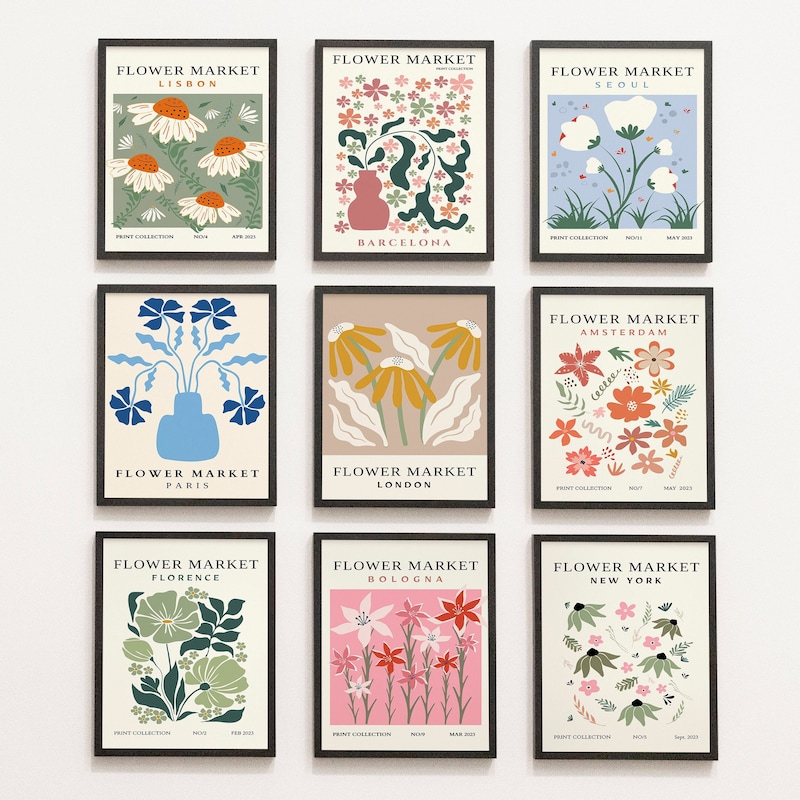 Flower Market Print - Etsy