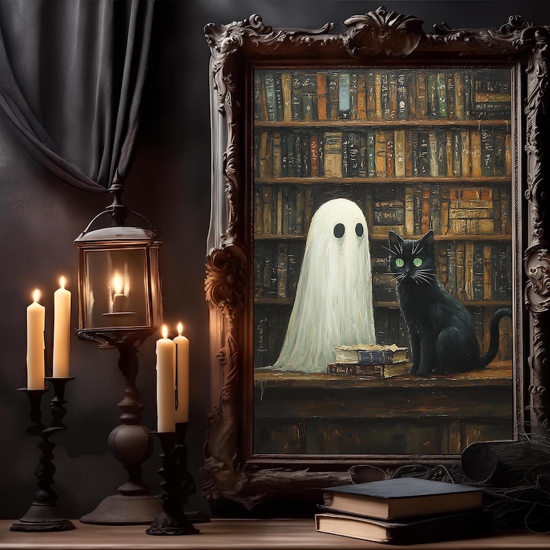 Ghost in Library - Etsy