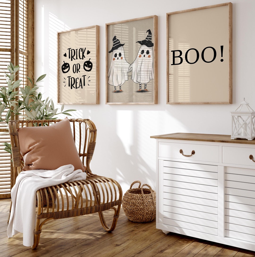 Halloween Printable Wall Art, Ghost Print, Halloween Decor, Halloween ...