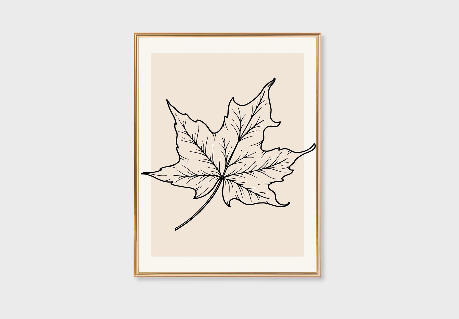 Autumn Wall Print Set of 3, Fall Wall Prints, Black, Beige Autumn ...