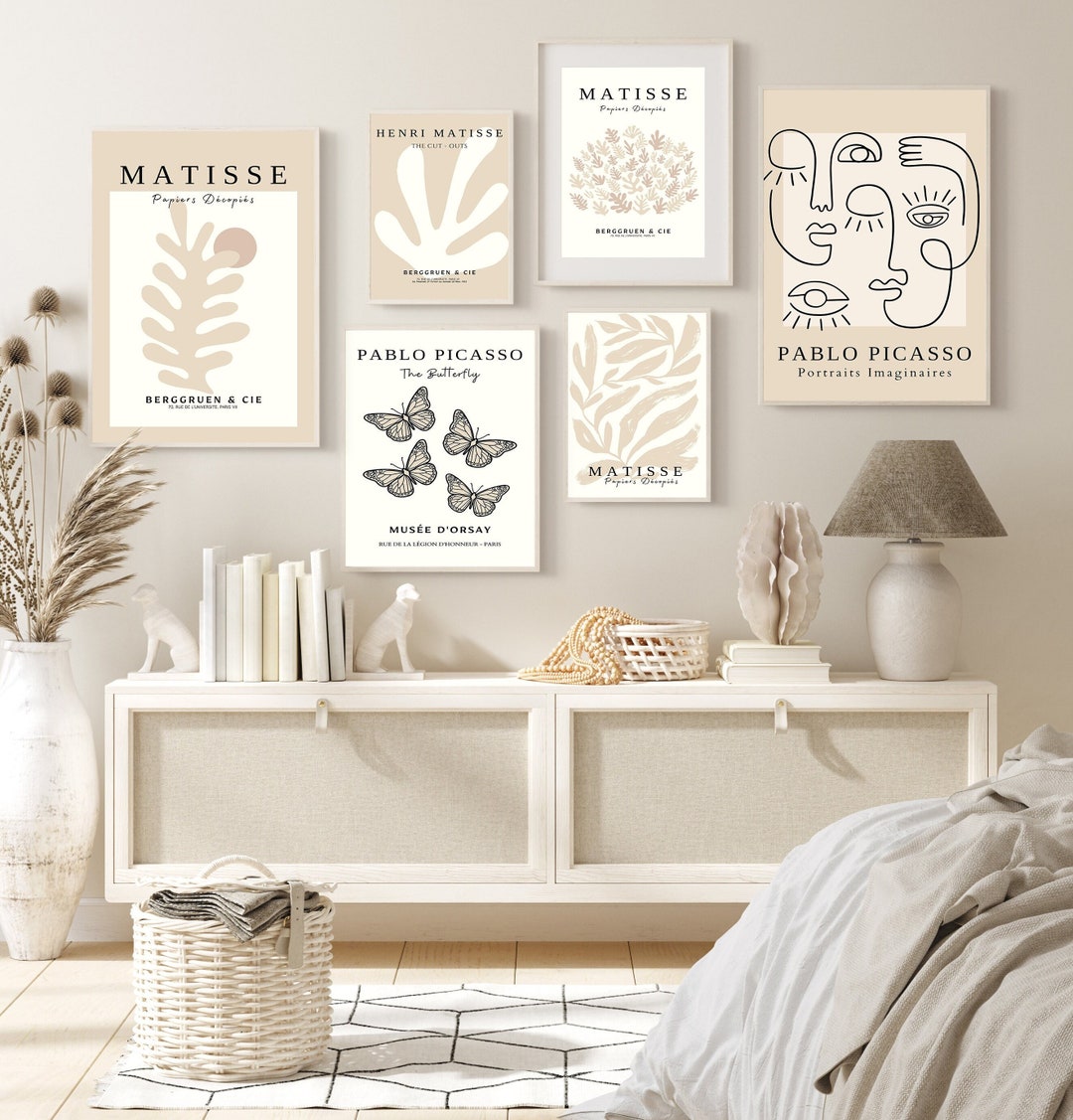Neutral Matisse Picasso Print Set: Mid-century Modern Gallery Wall ...