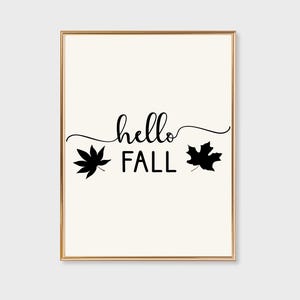 Autumn Wall Print Set of 3, Fall Wall Prints, Black, Beige Autumn ...
