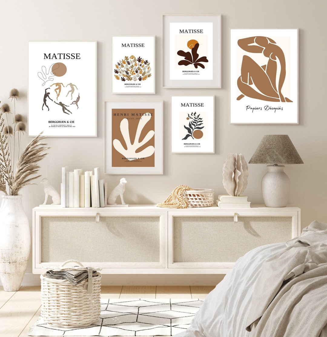 Brown Gallery Wall Set of 6, Exhibition Poster, Henri Matisse Prints ...