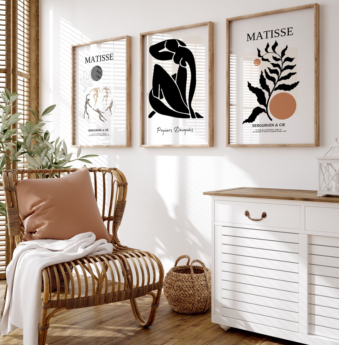 Matisse Posters, Matisse Black and White Print Set, Henri Matisse ...