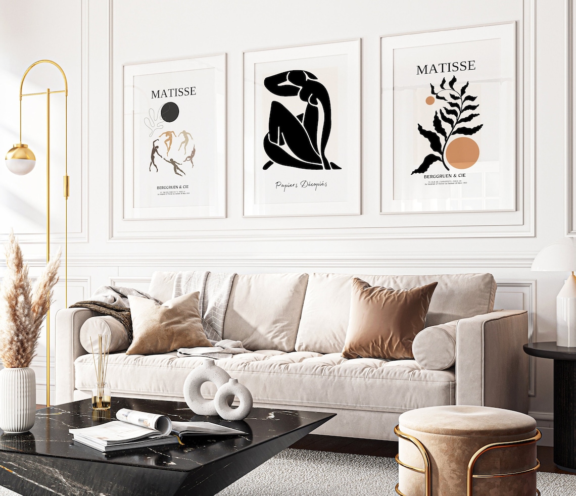 Matisse Posters Matisse Black and White Print Set Henri - Etsy
