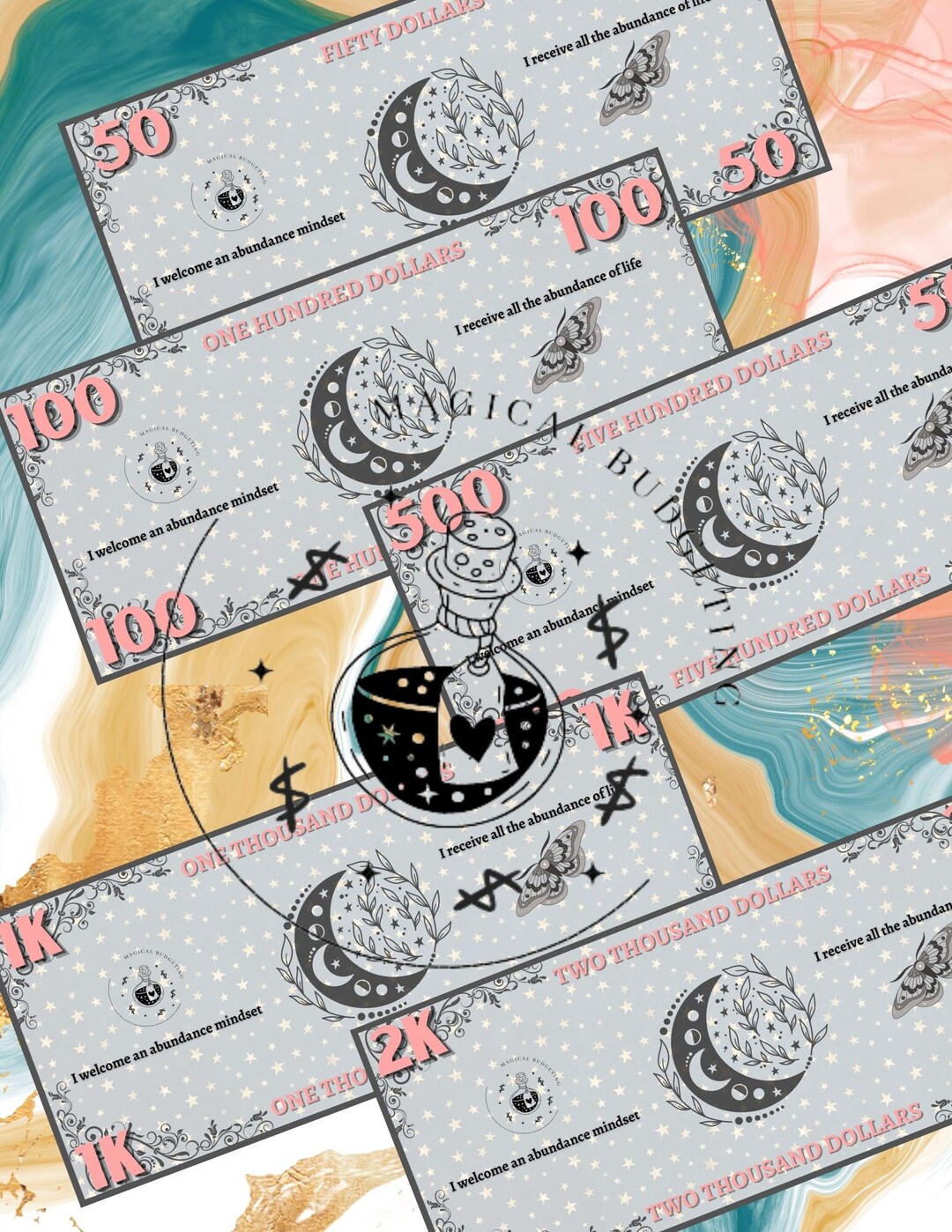 Placeholder Prop Money - High Bills - for Budgeting & Saving - Etsy