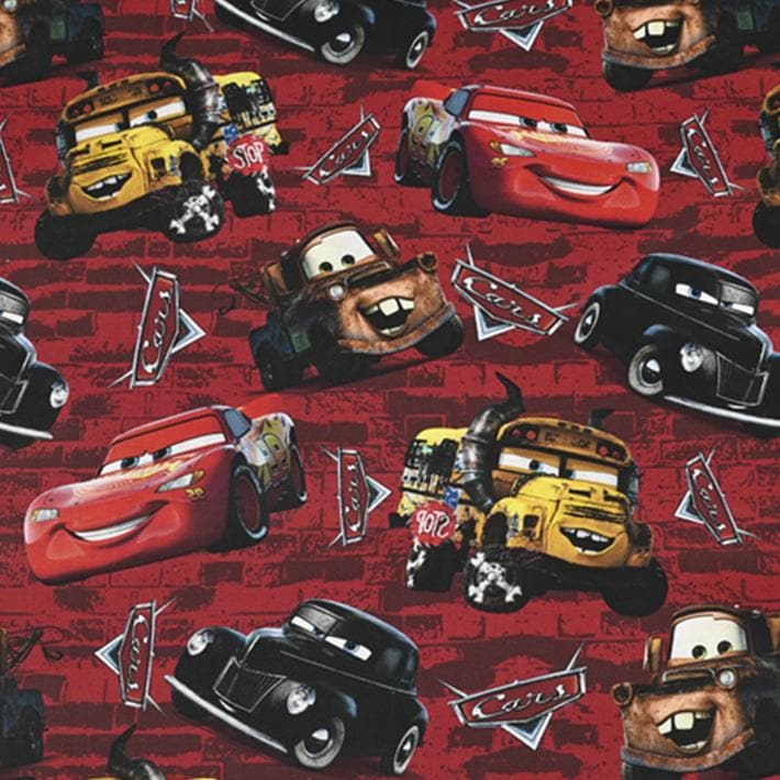 Cars Fabric Lightning Mcqueen Fabric Cartoon Cotton Fabric by the Half ...