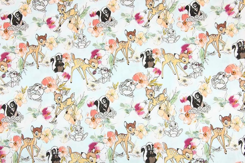 Bambi Fabric Bambi and Friends Fabric Anime Fabric Cartoon Cotton ...