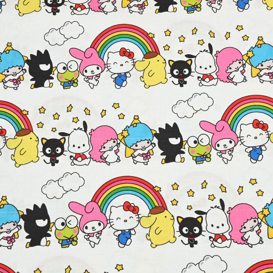 Sanrio Characters Fabric Cartoon Cotton Fabric by the Half Yard - Etsy