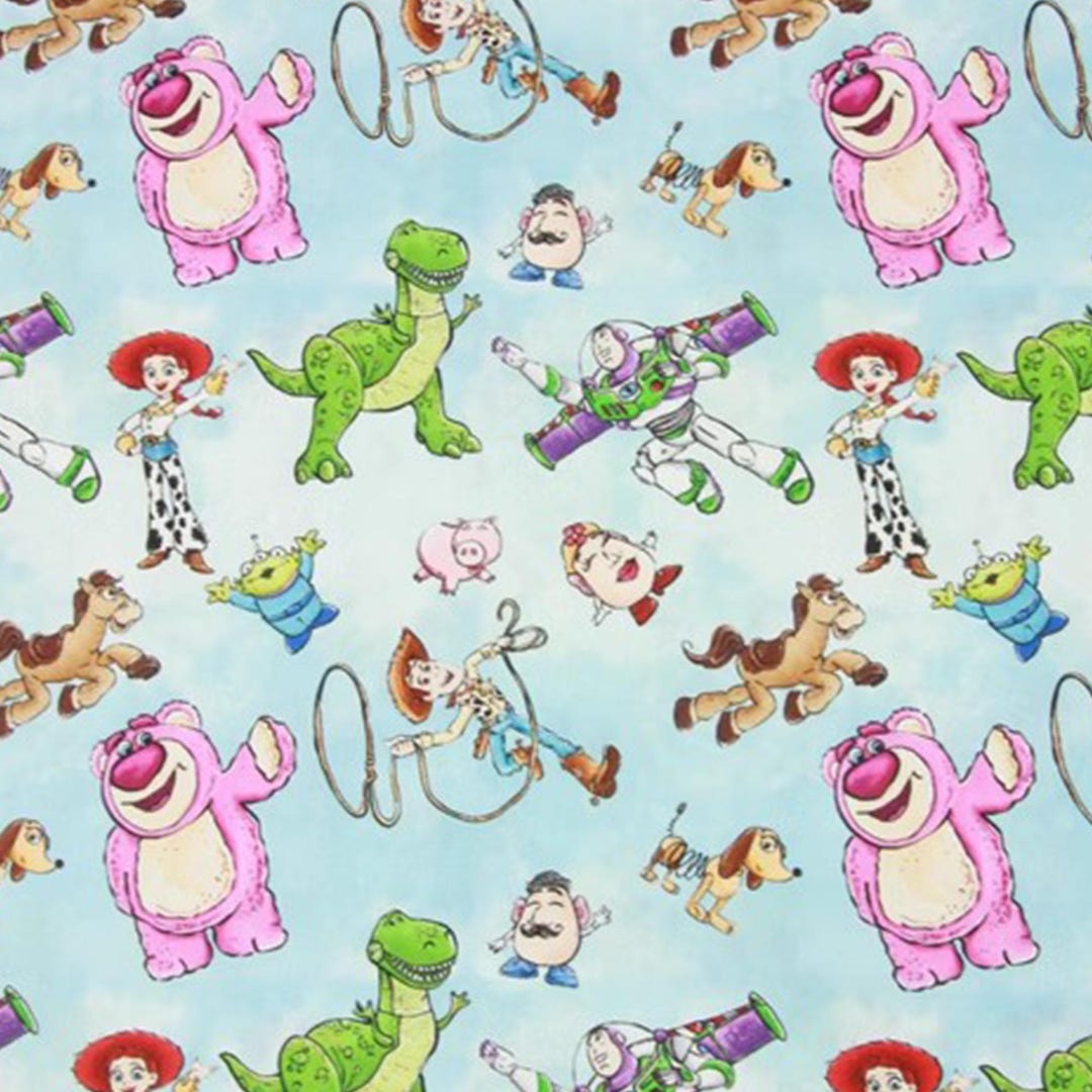 Disney Toy Story Fabric Buzz Lightyear Woody Fabric Cartoon Cotton ...