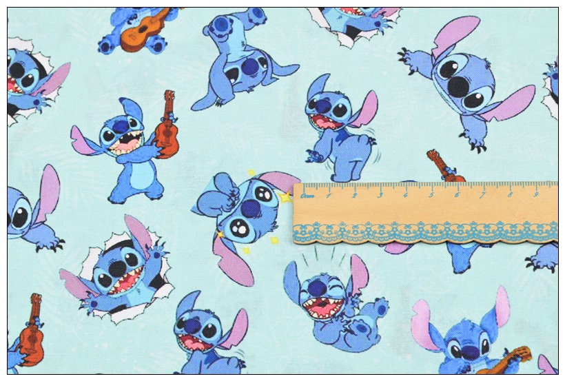 Dancing Singing Stitch Fabric Blue Koala Fabric Anime Fabric Cartoon ...