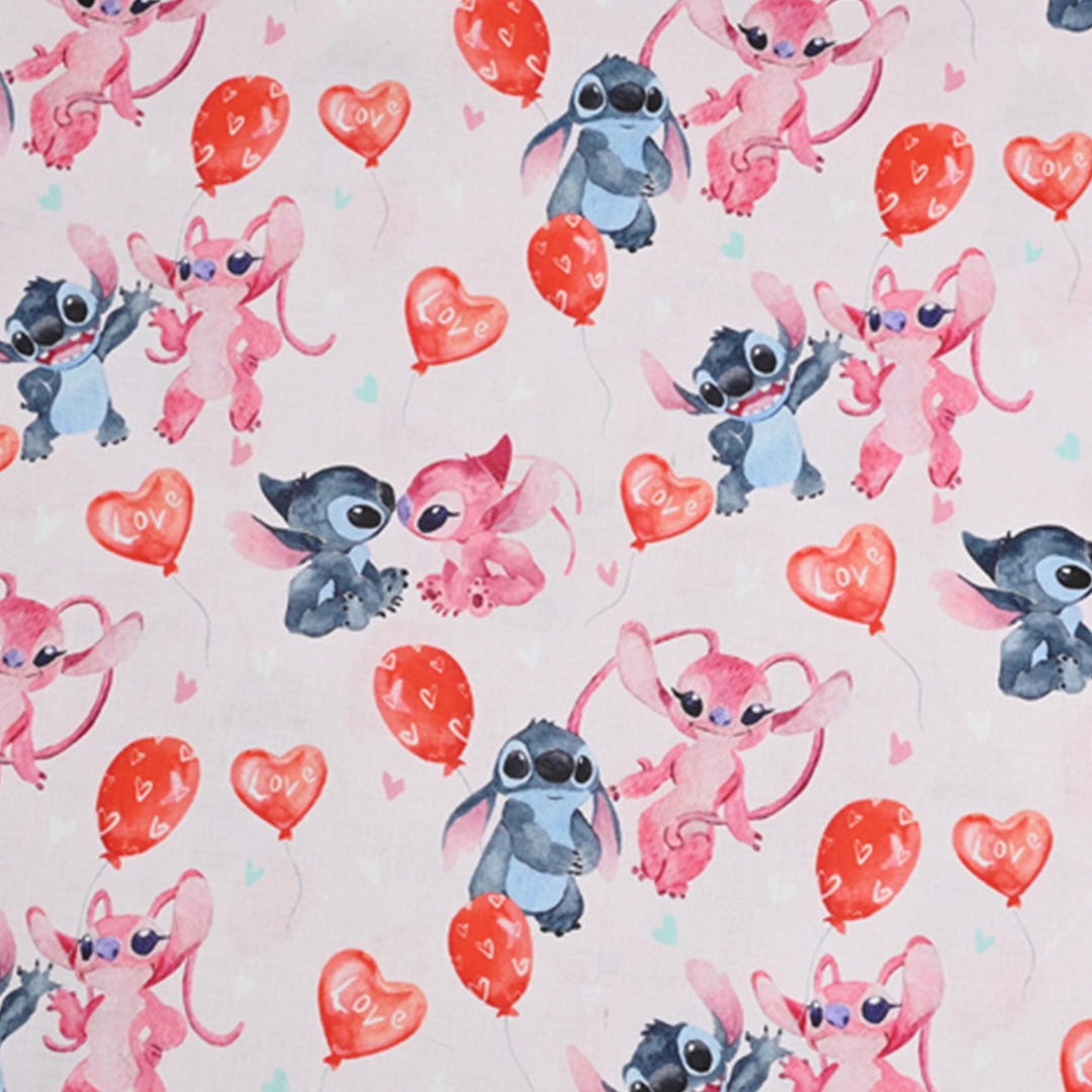 Stitch Fabric Blue Koala Fabric Anime Fabric Cartoon Cotton Fabric by ...