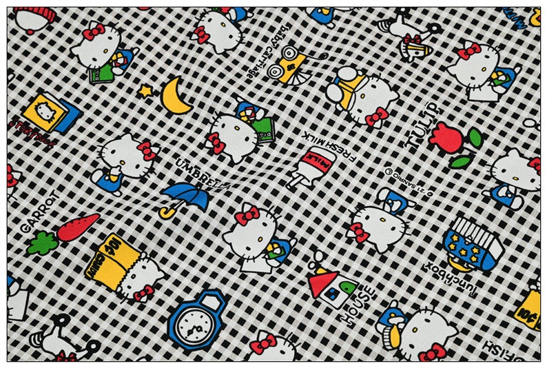 Hello Kitty Fabric Lucky Kitty Fabric Japanese Anime Fabric Cartoon ...