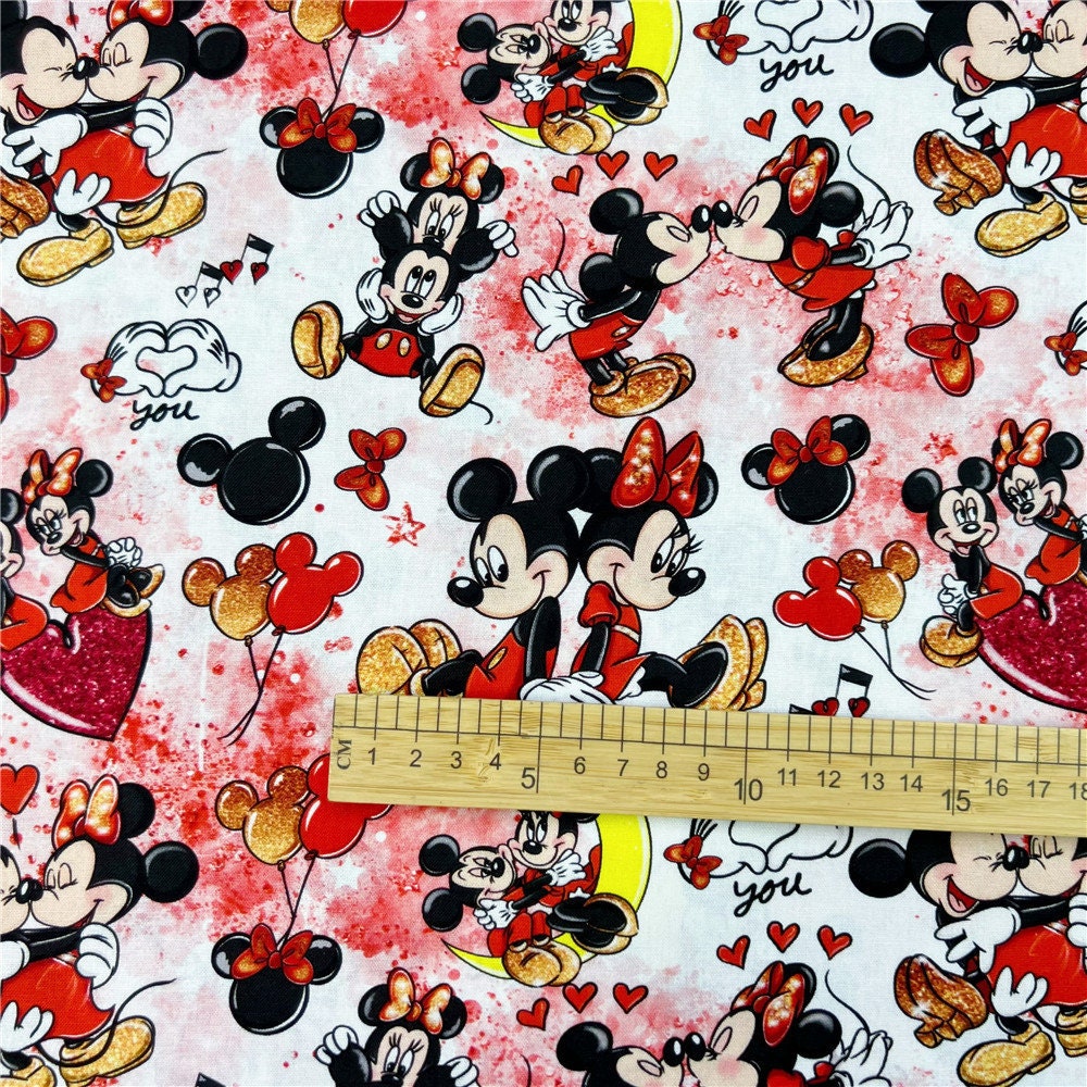 Love Disney Fabric Minnie Mouse Fabric Mickey Mouse Fabric - Etsy